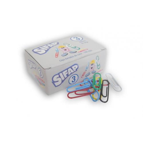 Office on Time - CLIPS SIFAP Nº3 COLOR 28MM DE LARGO